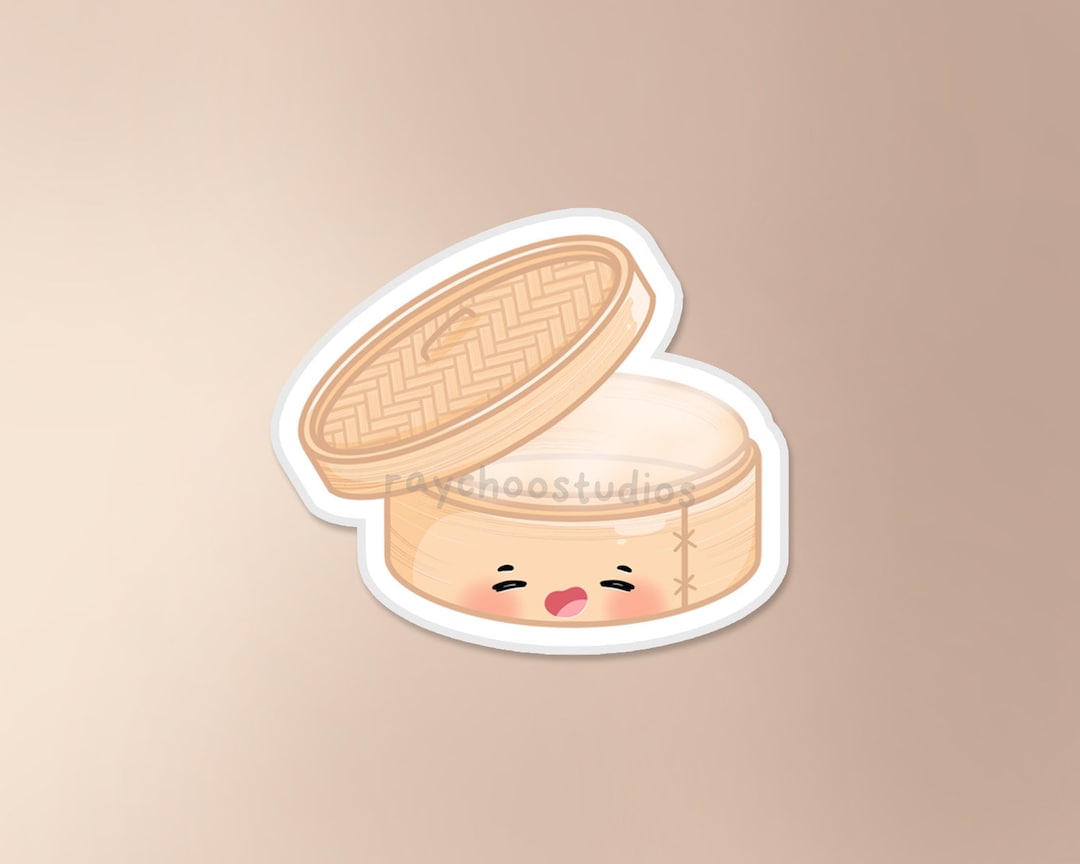 Bamboo Steamer Sticker | Asian Sticker, Asian Food Sticker, Food ...