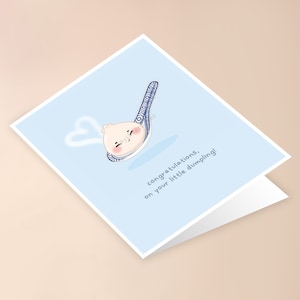 Congratulations on Your Little Dumpling Baby Card Cute Baby Card, Baby ...