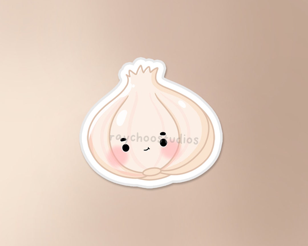 Garlic Sticker | Cute Garlic Sticker, Food Sticker, Waterproof Sticker ...