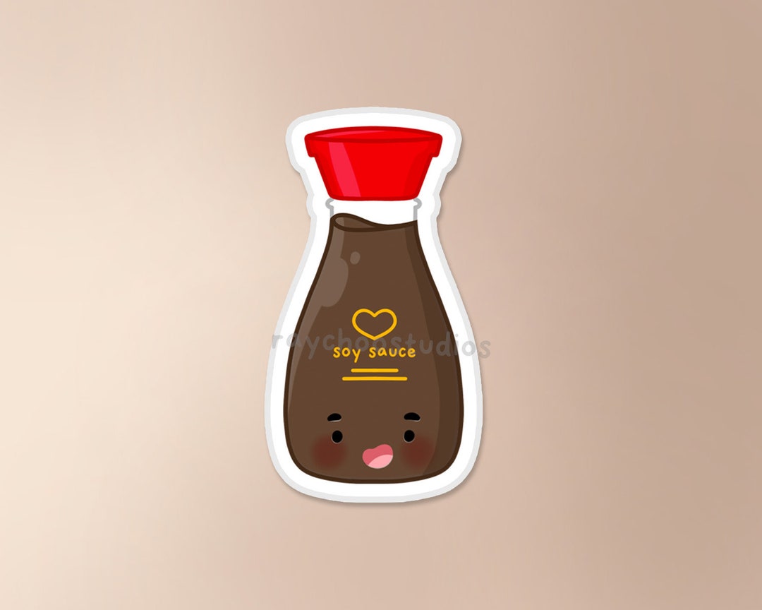 Soy Sauce Sticker | Sushi Sticker, Asian Food Sticker, Food Sticker ...