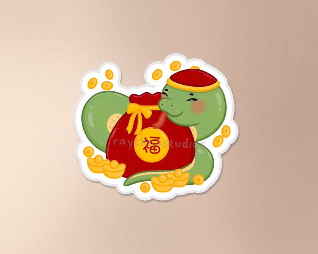 Lunar New Year Snake X Money Bag Sticker | Snake Sticker, Lunar New ...