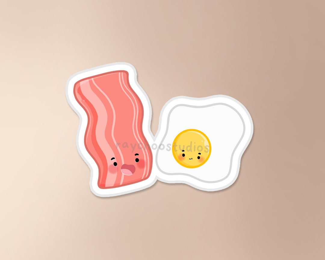 Eggs and Bacon Sticker | Asian Sticker, Asian Food Sticker, Food ...