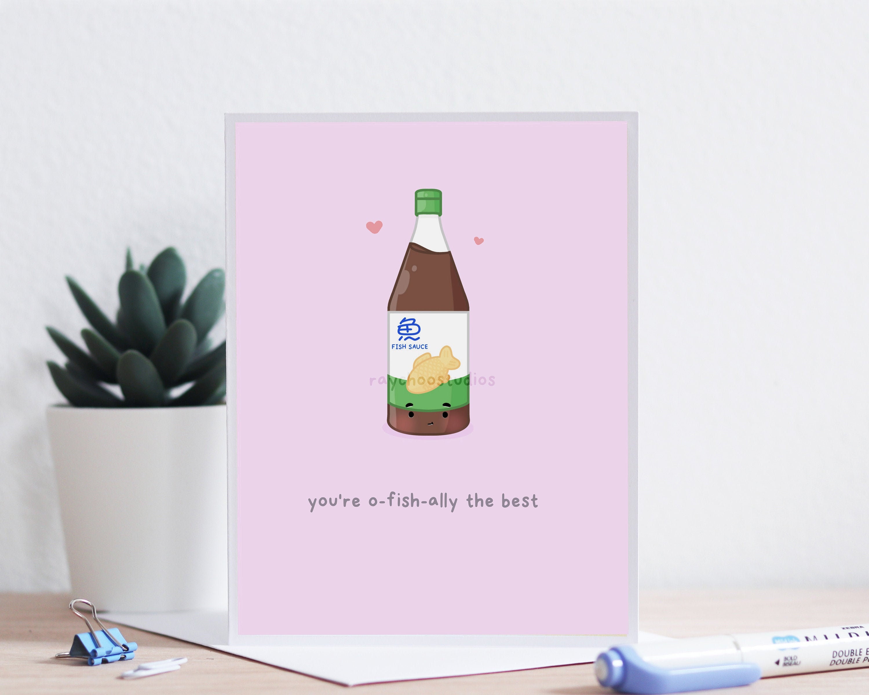 You're O-fish-ally the Best Greeting Card Asian Food - Etsy UK