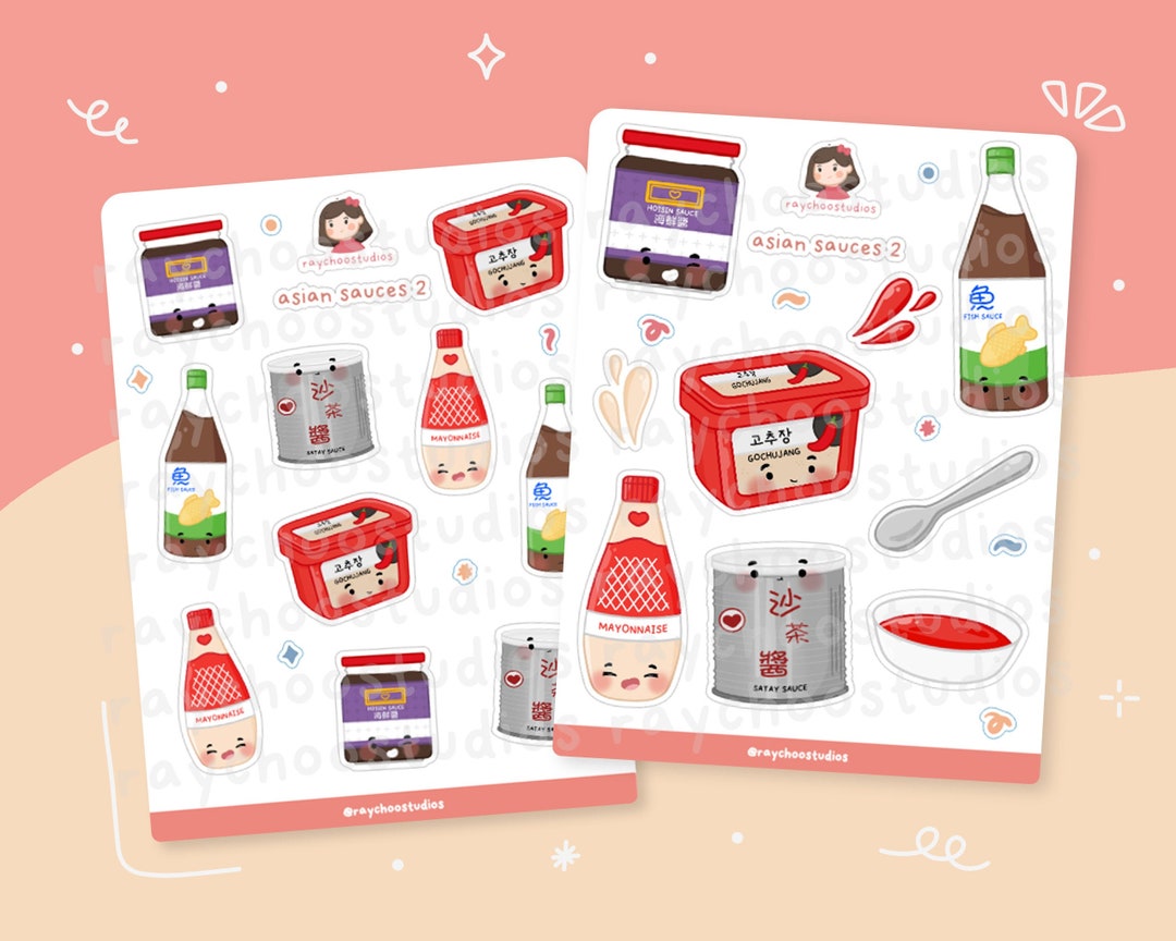 Asian Sauces 2 Sticker Sheets Planner Bullet Journal Bujo - Etsy
