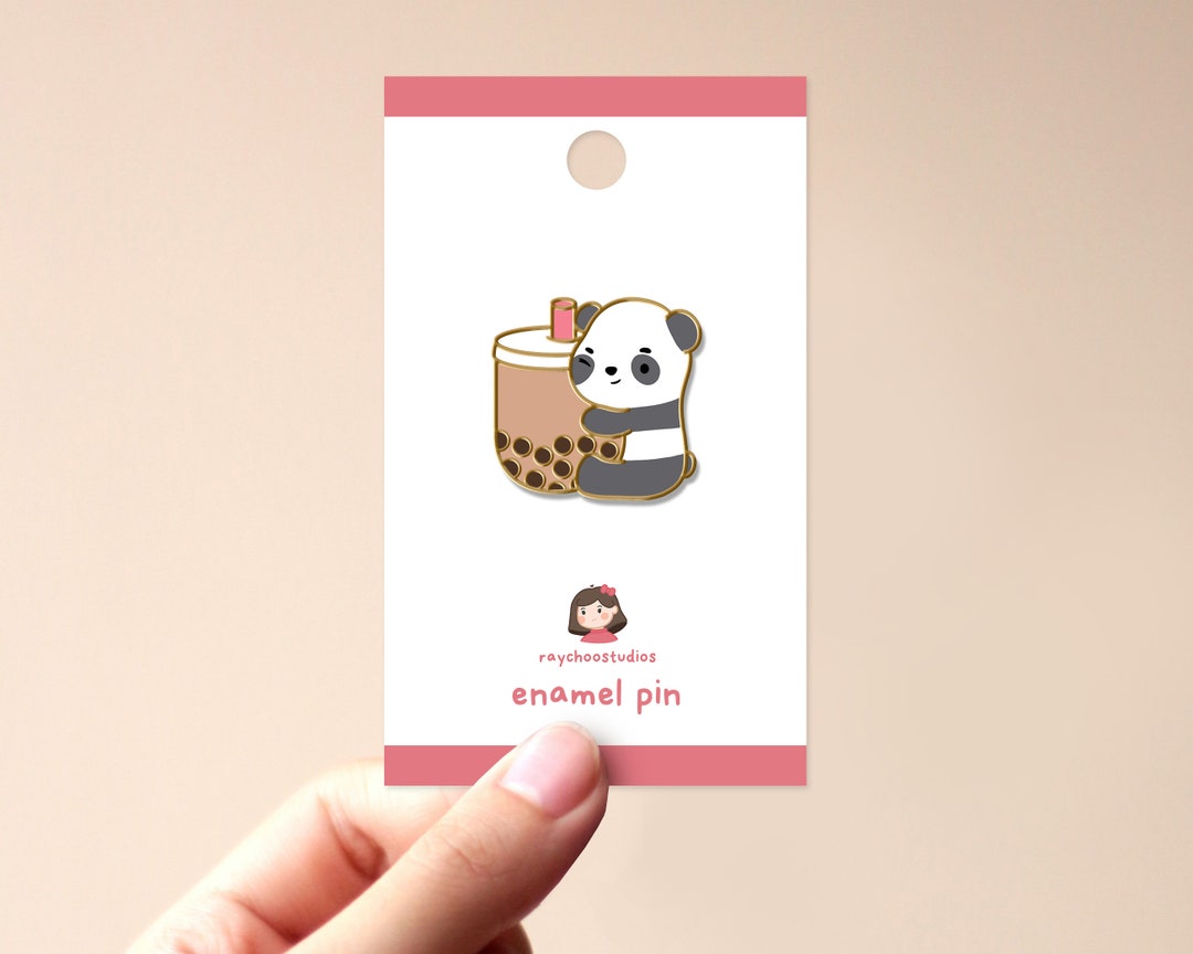 Chooby X Boba Enamel Pin | Panda Enamel Pin, Panda Lover Gift, Cute ...