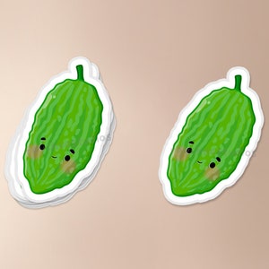 Bitter Melon Sticker | Cute Bitter Melon Sticker, Food Sticker ...