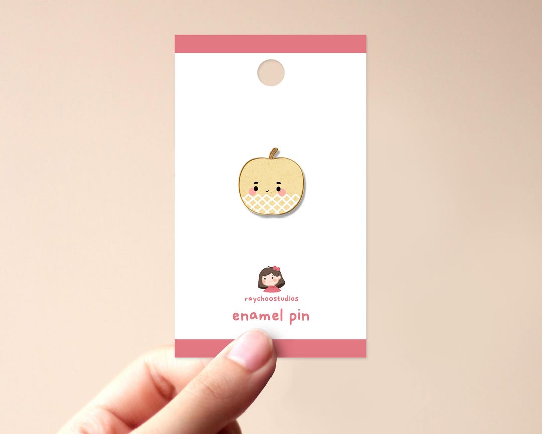 Asian Pear Enamel Pin | Asian Fruit Enamel Pin, Pear Lover Gift, Cute ...