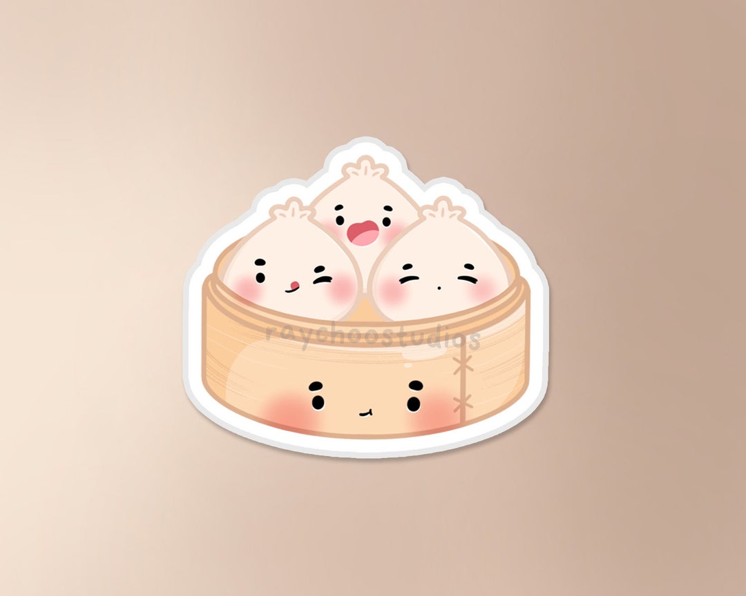 Xiao Long Bao Sticker | Asian Sticker, Asian Food Sticker, Bun Food ...