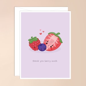 Fruit Puns Thank You Cards Pack | Punny Food, Thank You Card Pun, Thank ...