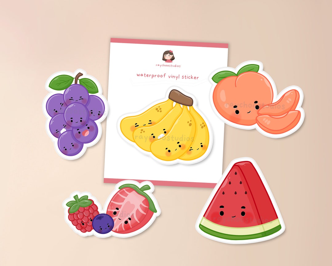 Fruit Friends Sticker Pack | Cute Asian Food Sticker, Asian Inspired ...