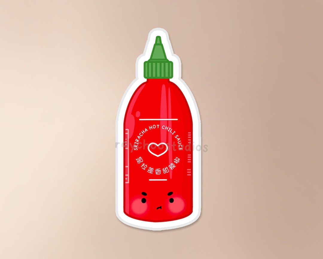 Sriracha Sticker | Hot Sauce Sticker, Asian Food Sticker, Food Sticker ...