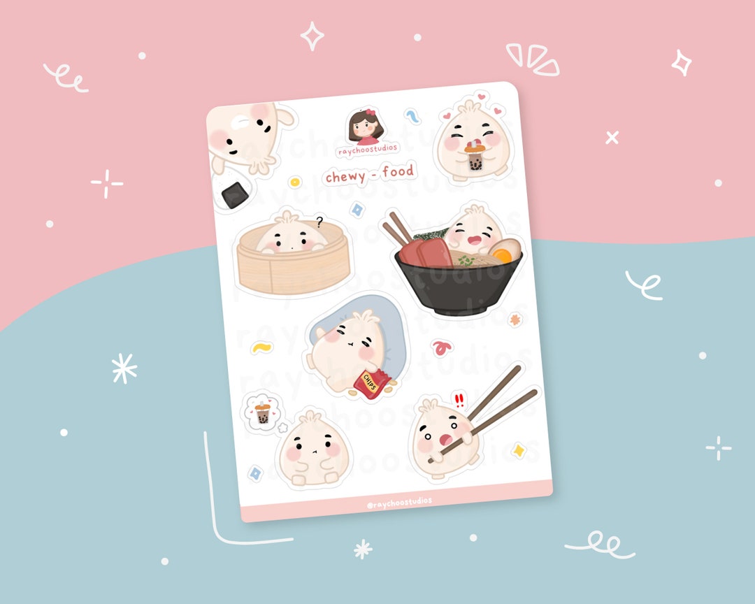 Chewy X Food Sticker Sheet Cute Planner Sticker Sheet - Etsy