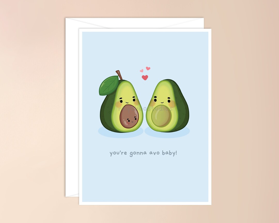 You're Gonna Avo Baby Card - Blue | Cute Baby Card, Baby Card Pun ...