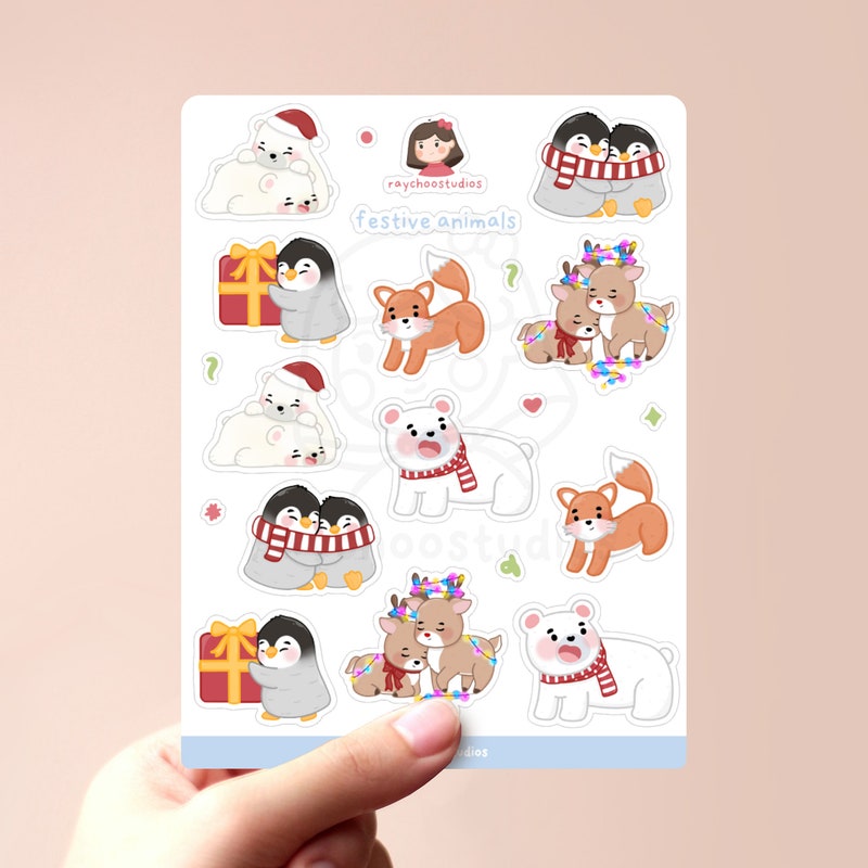 Christmas Stickers Sheet - Etsy