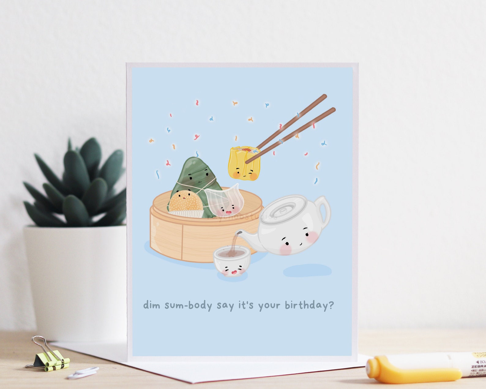 Dim Sum-body Say It's Your Birthday Greeting Card Cute | Etsy Canada