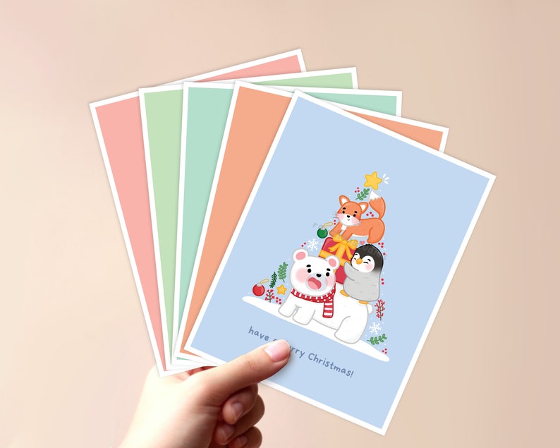 Assorted Christmas Card Set | Christmas Card Set, Holiday Cards Pack ...