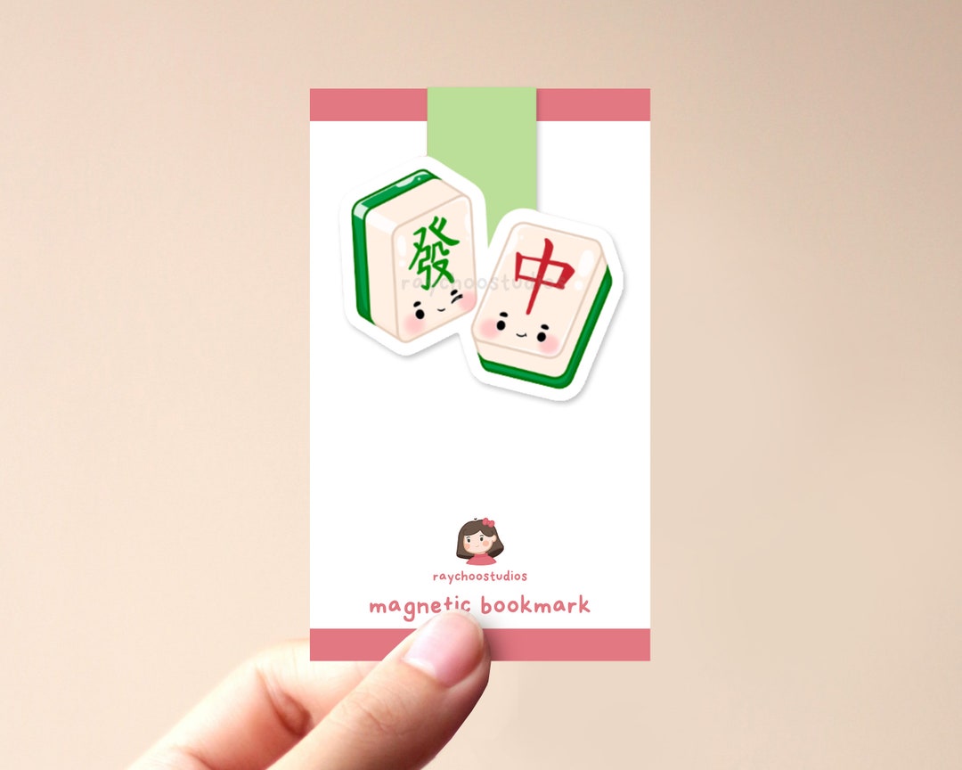 Mahjong Magnetic Bookmark | Cute Bookmark, Kawaii, Cute Book Mark, Gift ...