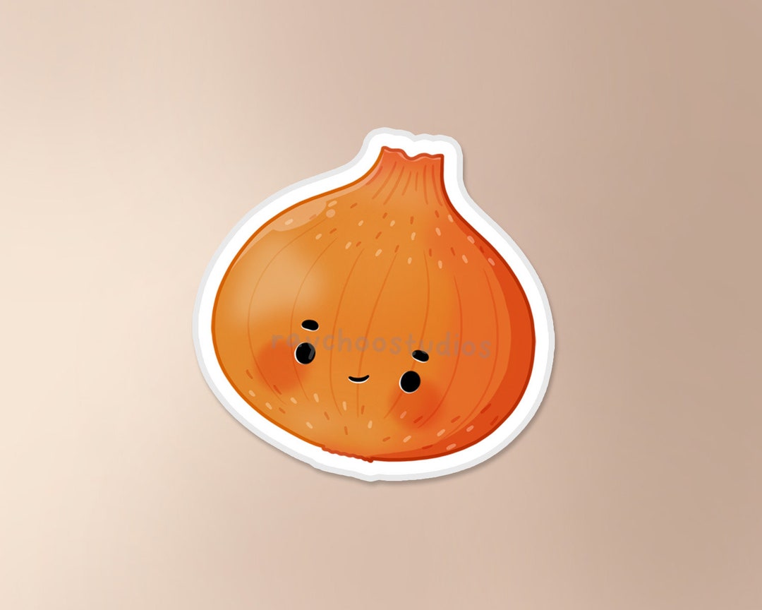 Onion Sticker | Cute Onion Sticker, Food Sticker, Waterproof Sticker ...