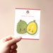 Durian pair Sticker Fruit Sticker Asian Fruit Sticker - Etsy