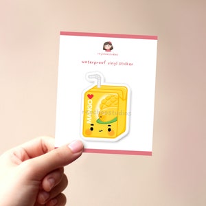 Mango Juice Drink Sticker | Cute Juice Box Sticker, Tea Sticker ...