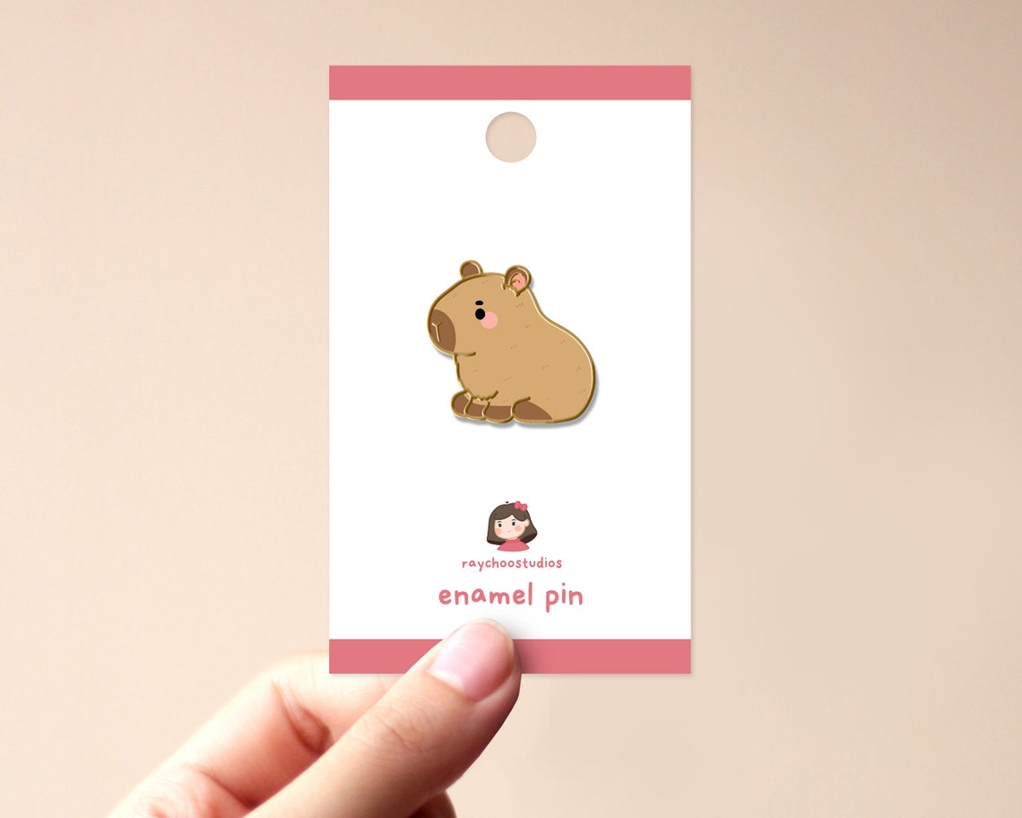 Capybara Enamel Pin | Capybara Pin, Capybara Lover Gift, Cute Capybara ...
