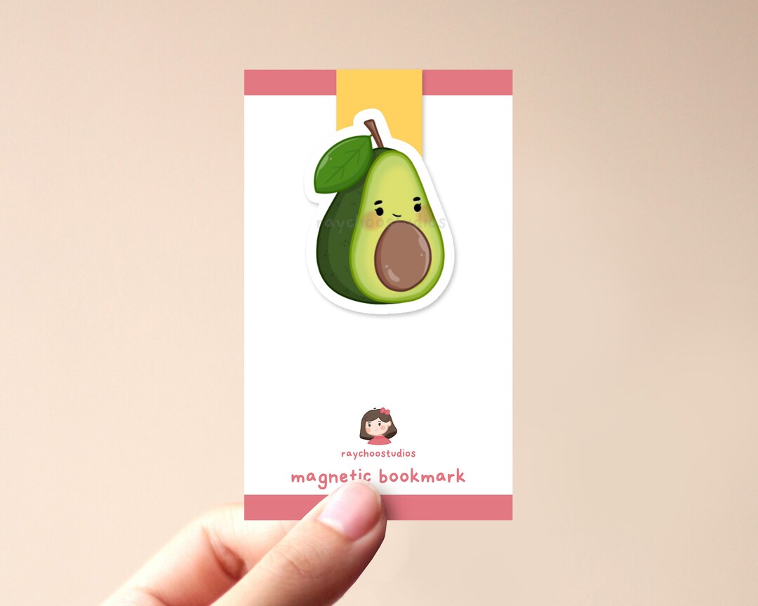 Avocado Magnetic Bookmark | Cute Mushroom, Kawaii, Cute Book Mark, Gift ...