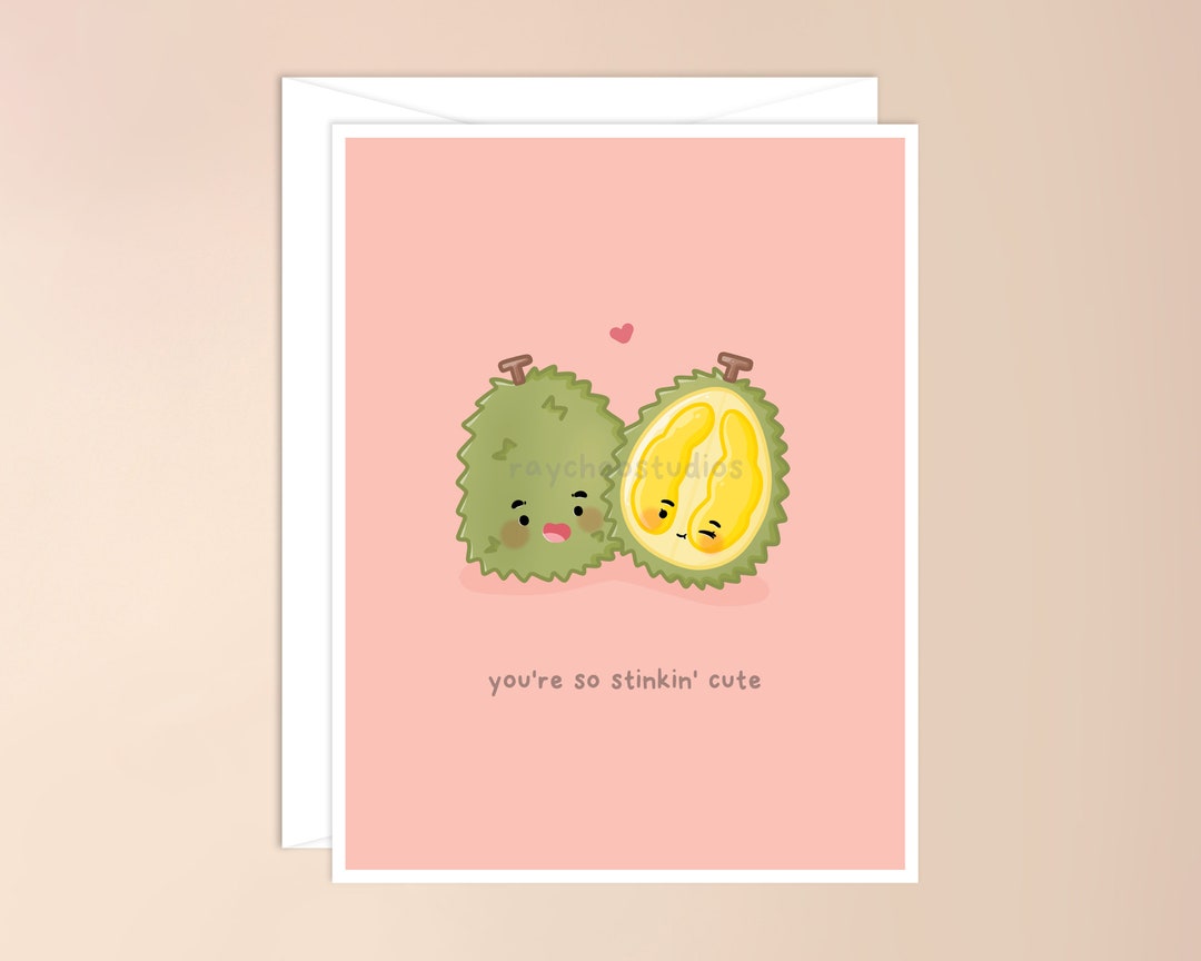 You're so Stinkin' Cute Greeting Card | Cute Asian Food, Kawaii Asian ...