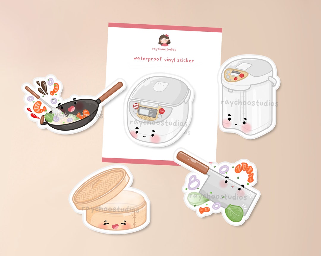 Küchengerät Sticker Pack | wasserfester Sticker Flakes, süße kawaii ...