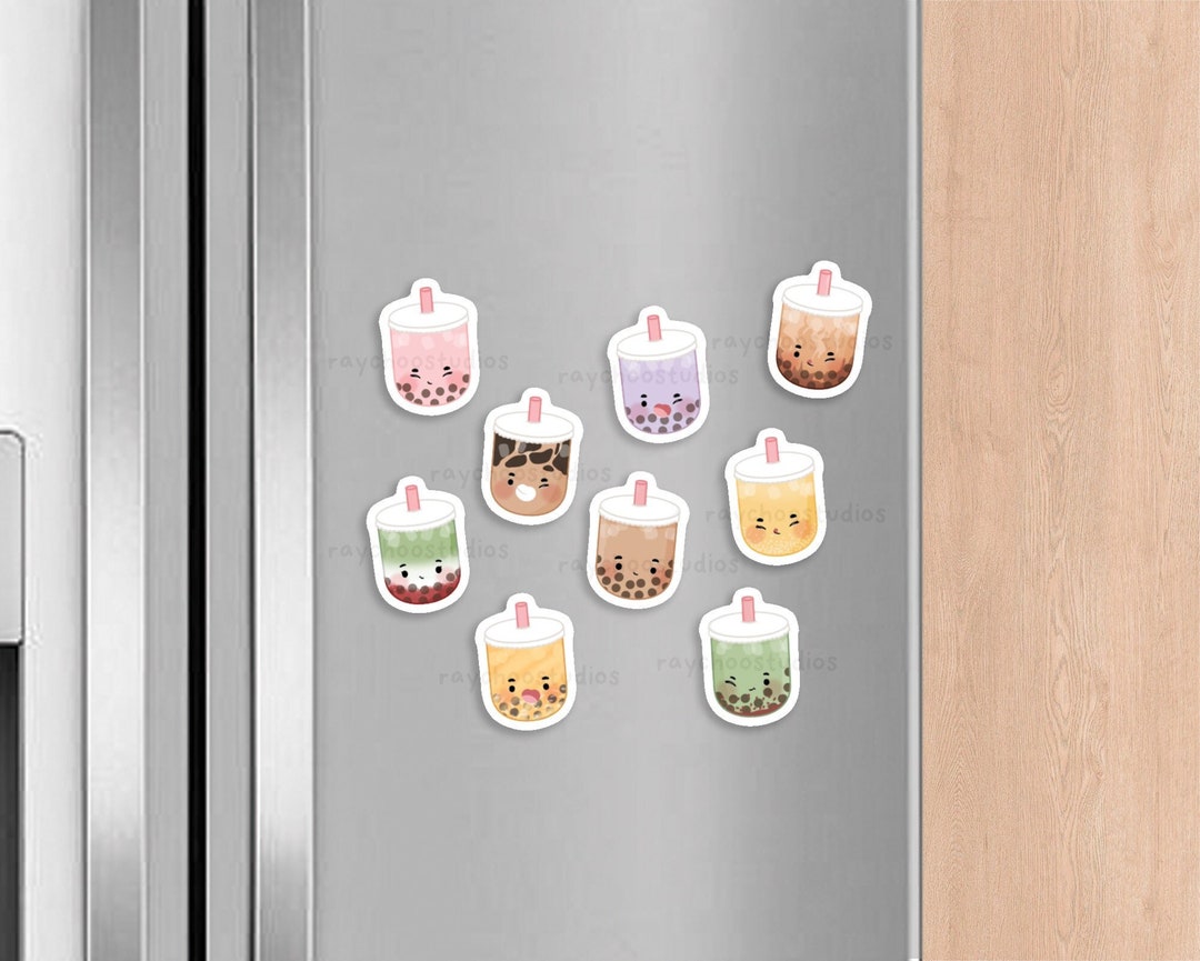 Boba Time Magnet Set | Cute Kawaii Kitchen Fridge Magnets, Boba Magnets ...