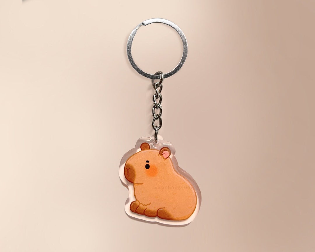 Capybara Acrylic Keychain | Cute Acrylic Keychain, Cute Capybara Gift ...