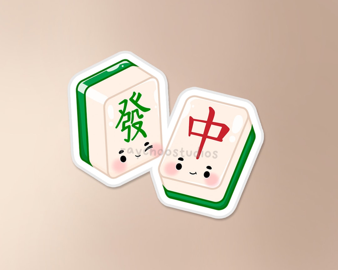 Mahjong Sticker | Cute Mahjong Sticker, Asian Sticker, Waterproof ...