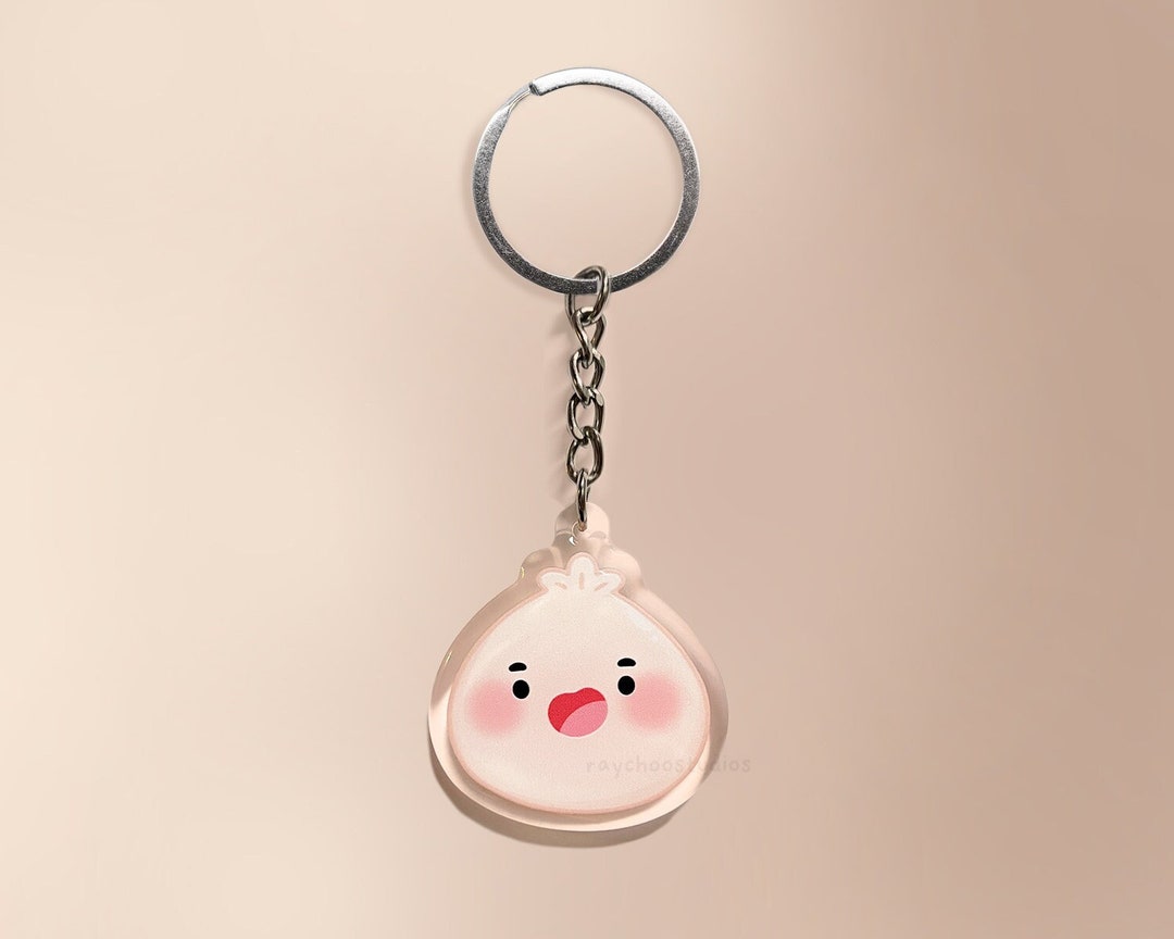 Dumpling Acrylic Keychain | Cute Acrylic Keychain, Cute Dumpling Gift ...