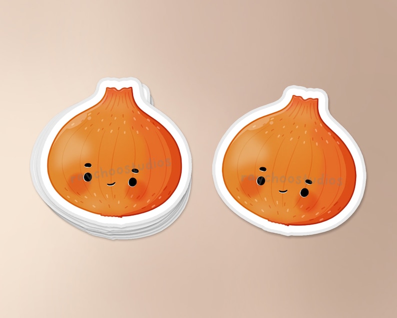 Onion Sticker | Cute Onion Sticker, Food Sticker, Waterproof Sticker ...