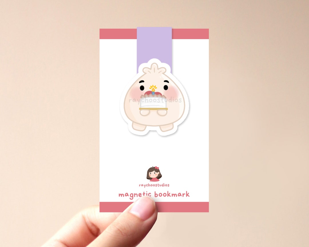 Chewy X Cake Magnetic Bookmark | Cute Asian Food, Kawaii Dumpling, Cute ...