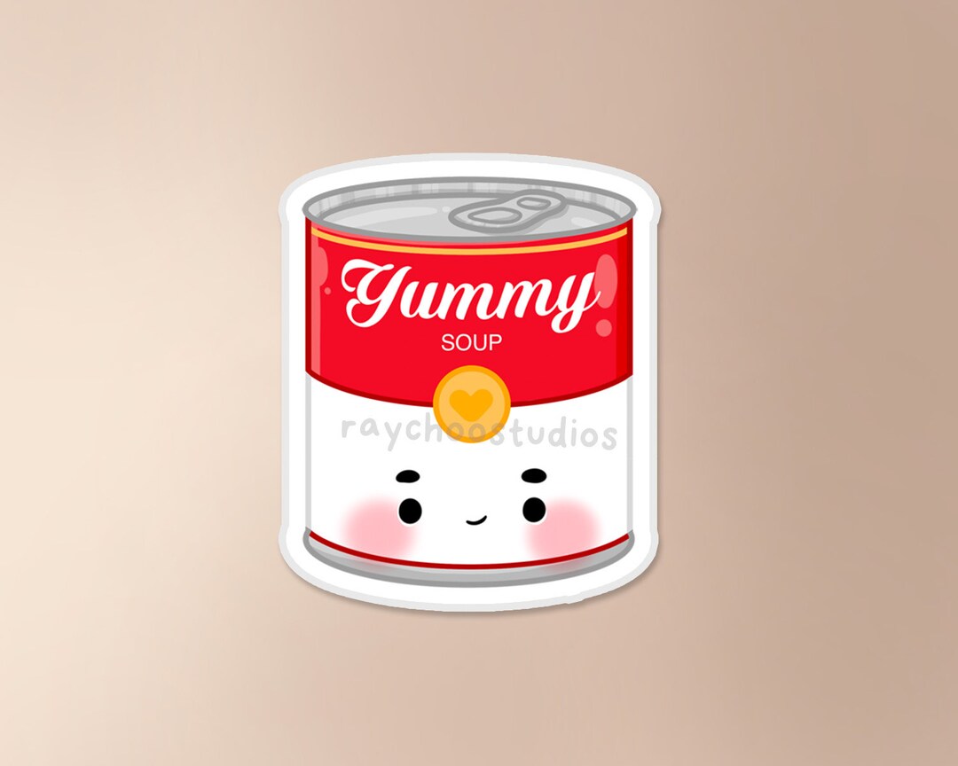 Canned Soup Sticker | Cute Soup Sticker, Food Sticker, Waterproof ...