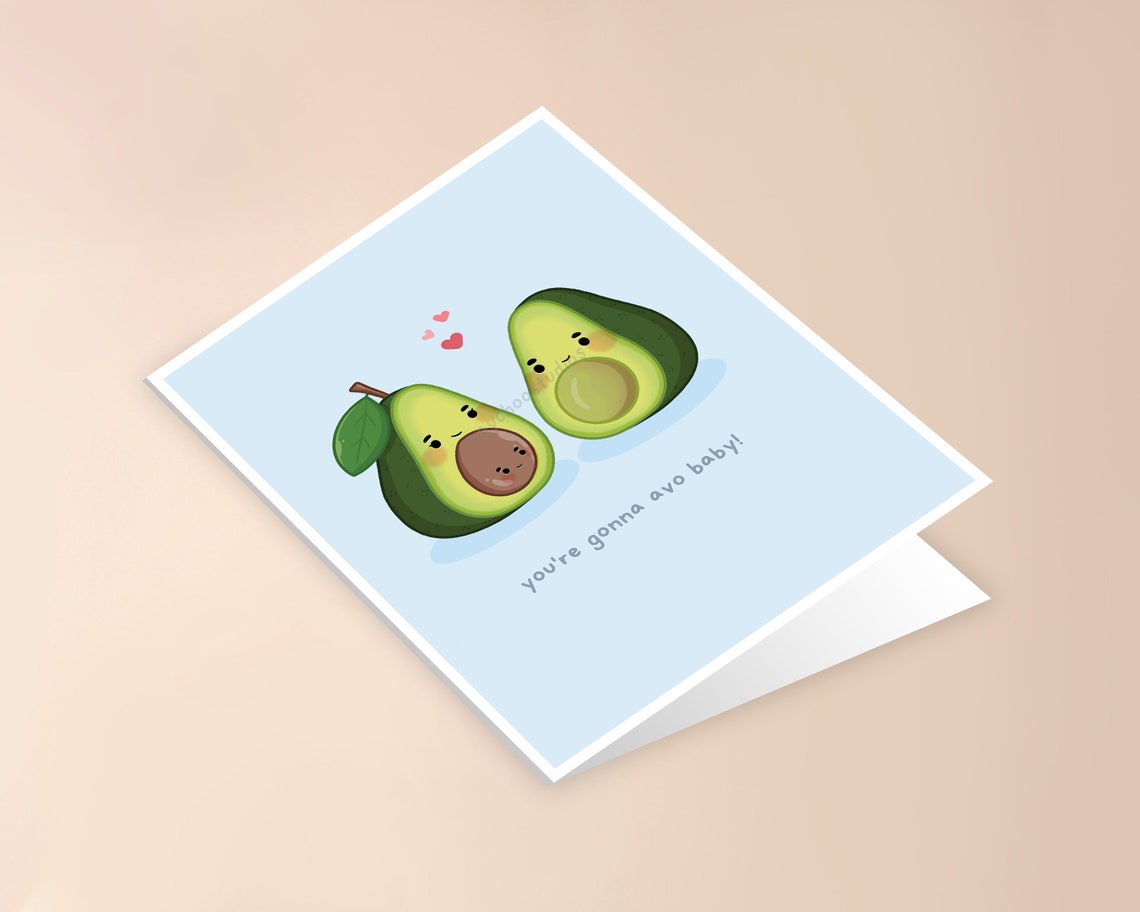 You're Gonna Avo Baby Card - Blue | Cute Baby Card, Baby Card Pun ...