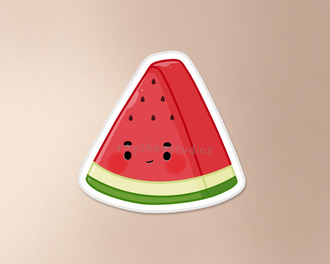 Watermelon Sticker | Cute Watermelon Sticker, Food Sticker, Waterproof ...