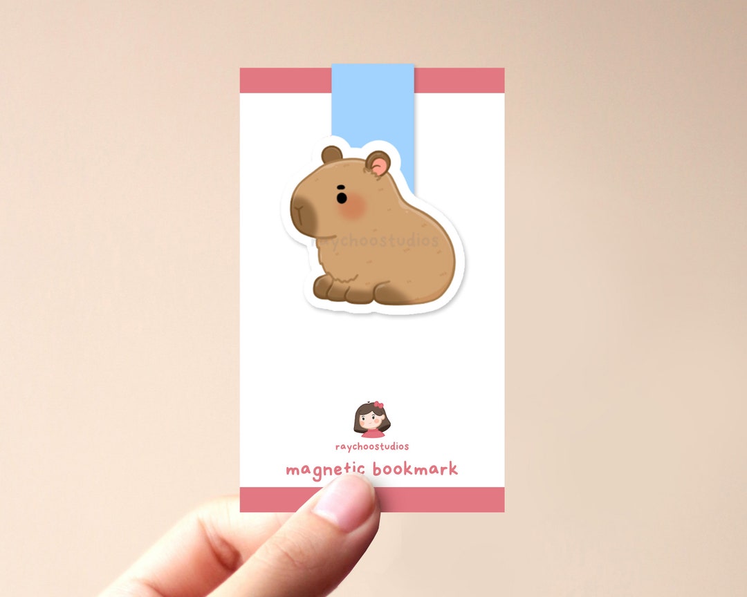 Capybara Magnetic Bookmark | Cute Capybara, Kawaii, Cute Book Mark, Gift for Book Lovers ...