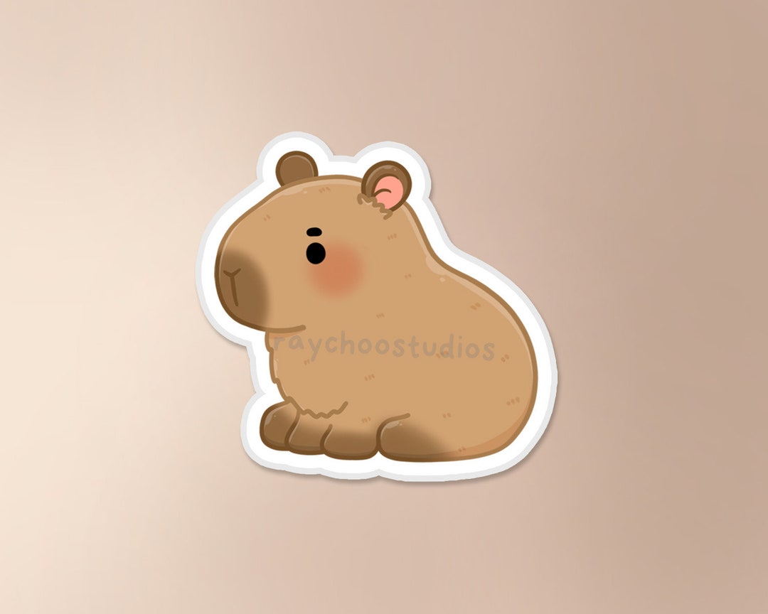 Capybara Sticker | Cute Capybara Sticker, Animal Sticker, Capybara ...