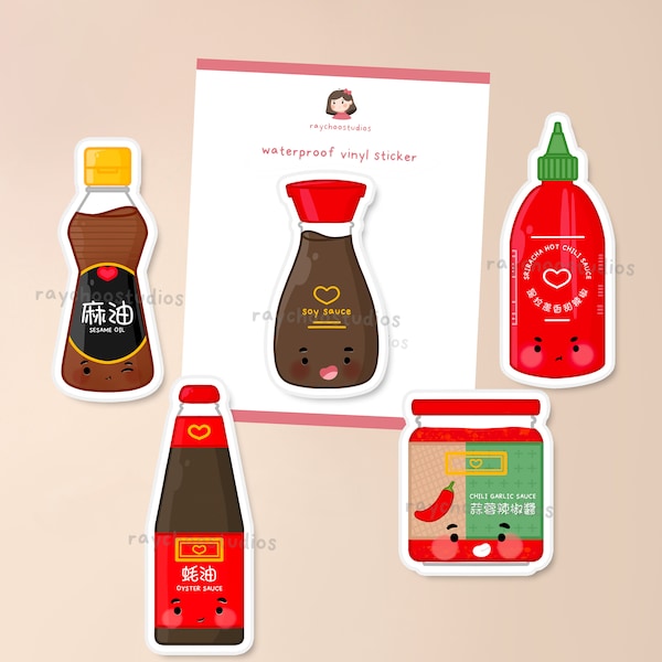 Asian Sauces Sticker Pack - Etsy