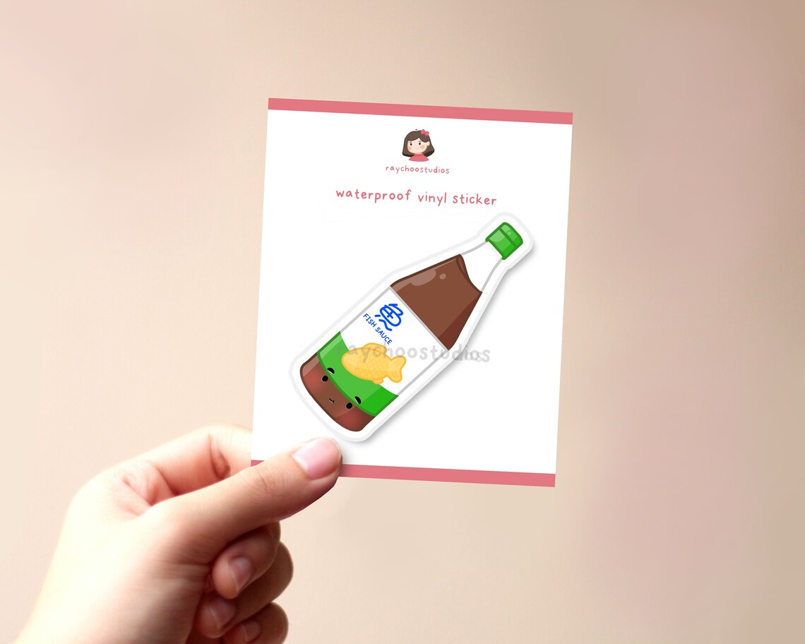 Fish Sauce Sticker | Sauce Sticker, Asian Food Sticker, Food Sticker ...