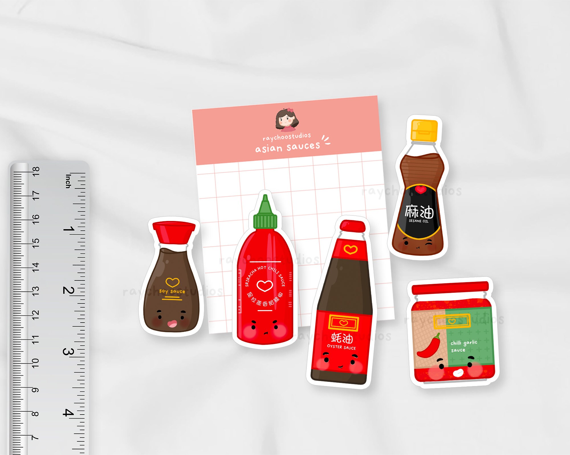 Asian Sauces Magnets | Cute Kawaii Kitchen Fridge Magnets, Soy Chili ...
