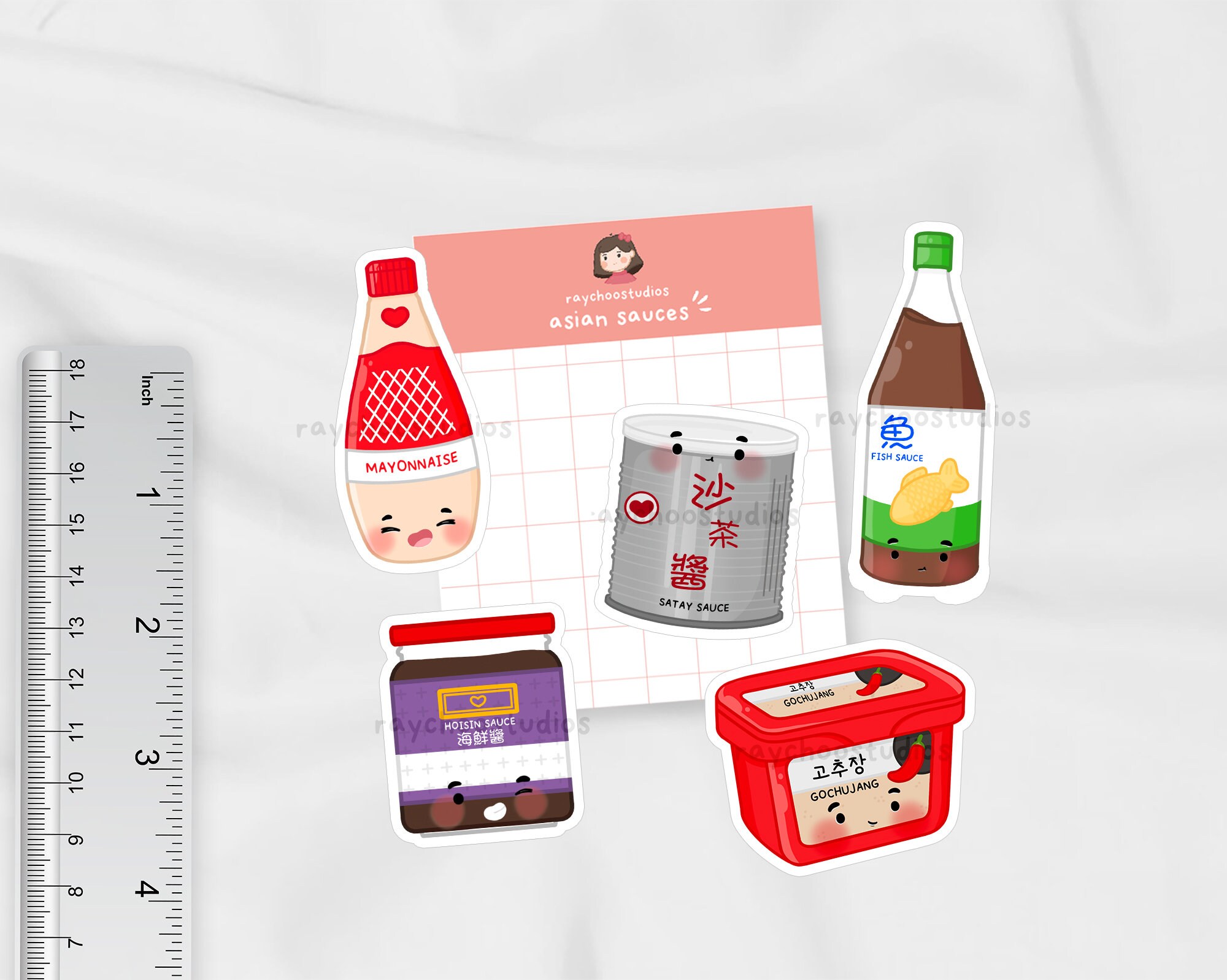 Asian Sauces Magnets | Cute Kawaii Kitchen Fridge Magnets, Soy Chili ...
