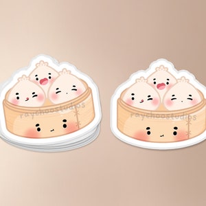 Xiao Long Bao Sticker | Asian Sticker, Asian Food Sticker, Bun Food ...