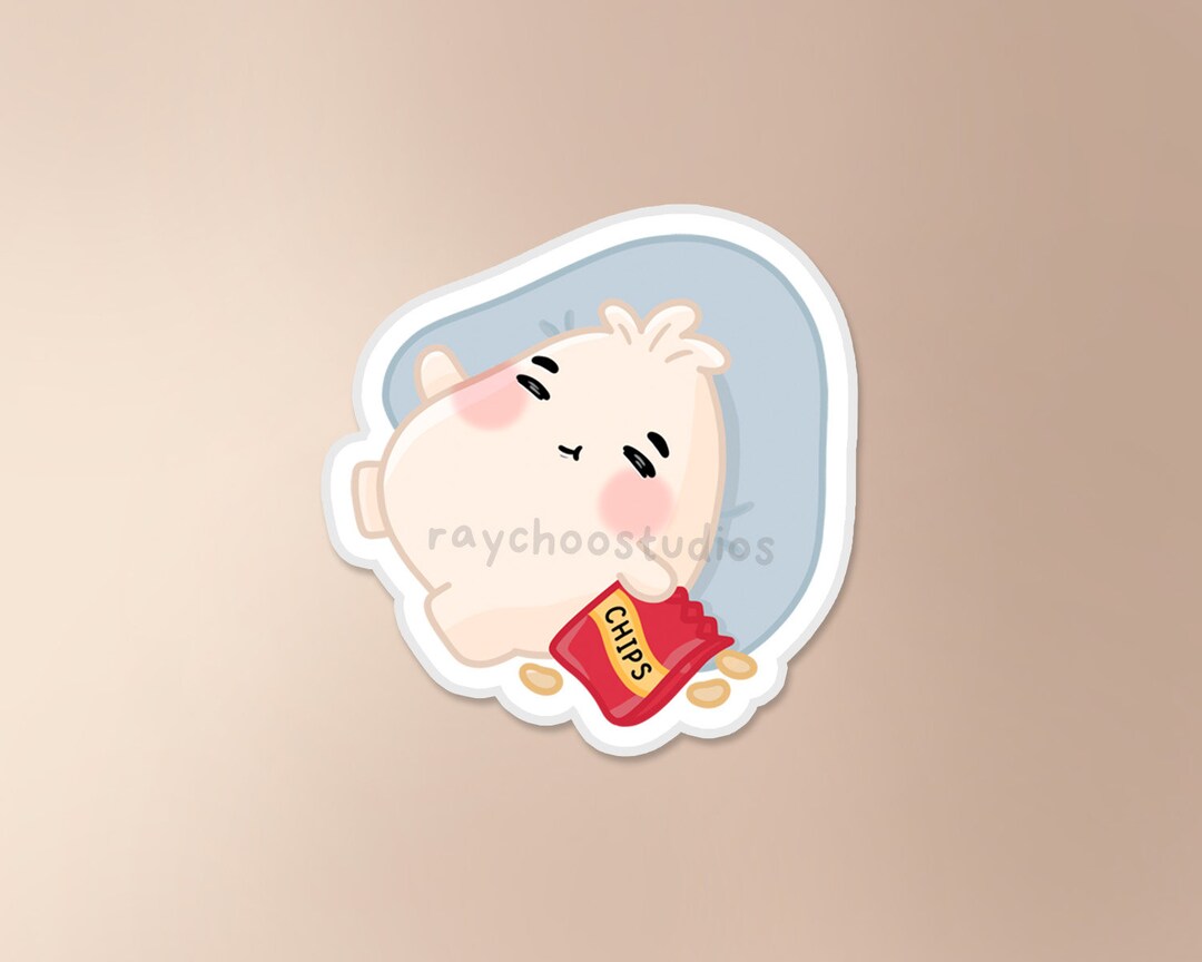 Chewy X Lazy Sticker | Chips Sticker, Asian Sticker, Asian Food Sticker ...