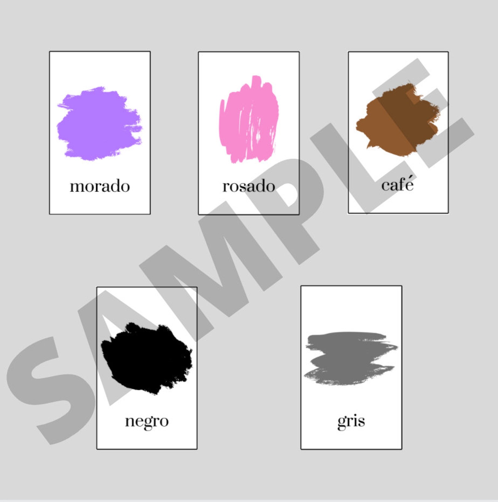 Color Flashcards in Spanish~ Printable - Etsy