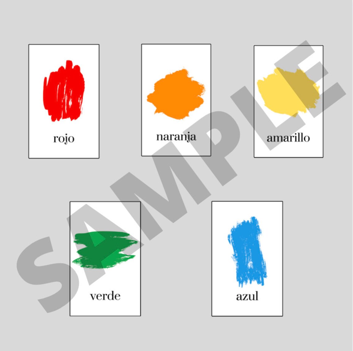 Color Flashcards in Spanish~ Printable - Etsy