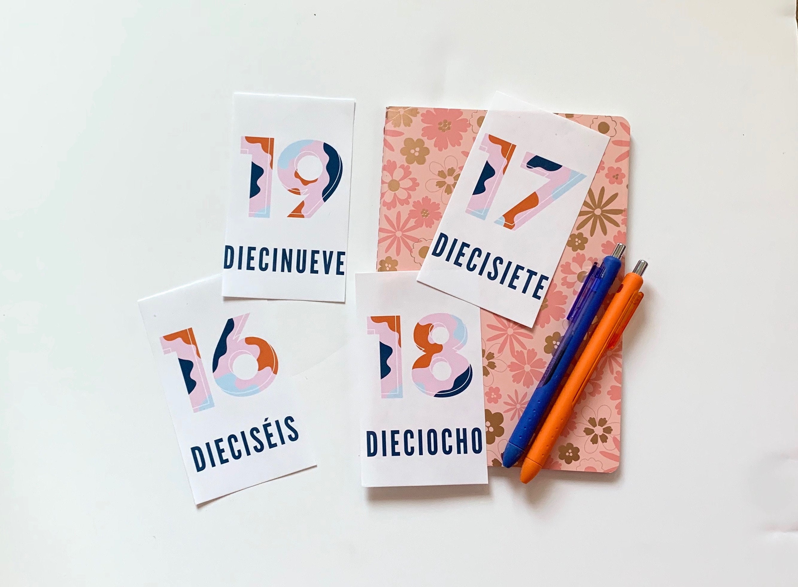 Number 0-100 Spanish Flashcards~ Printable - Etsy