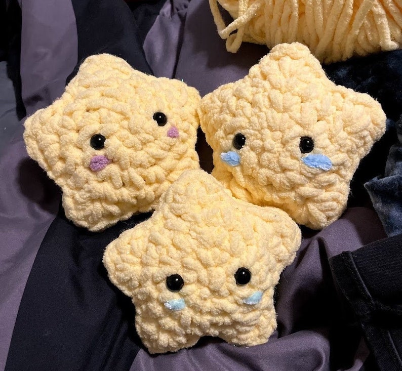 Amigurumi Crochet Sparkly Star Plush - Etsy