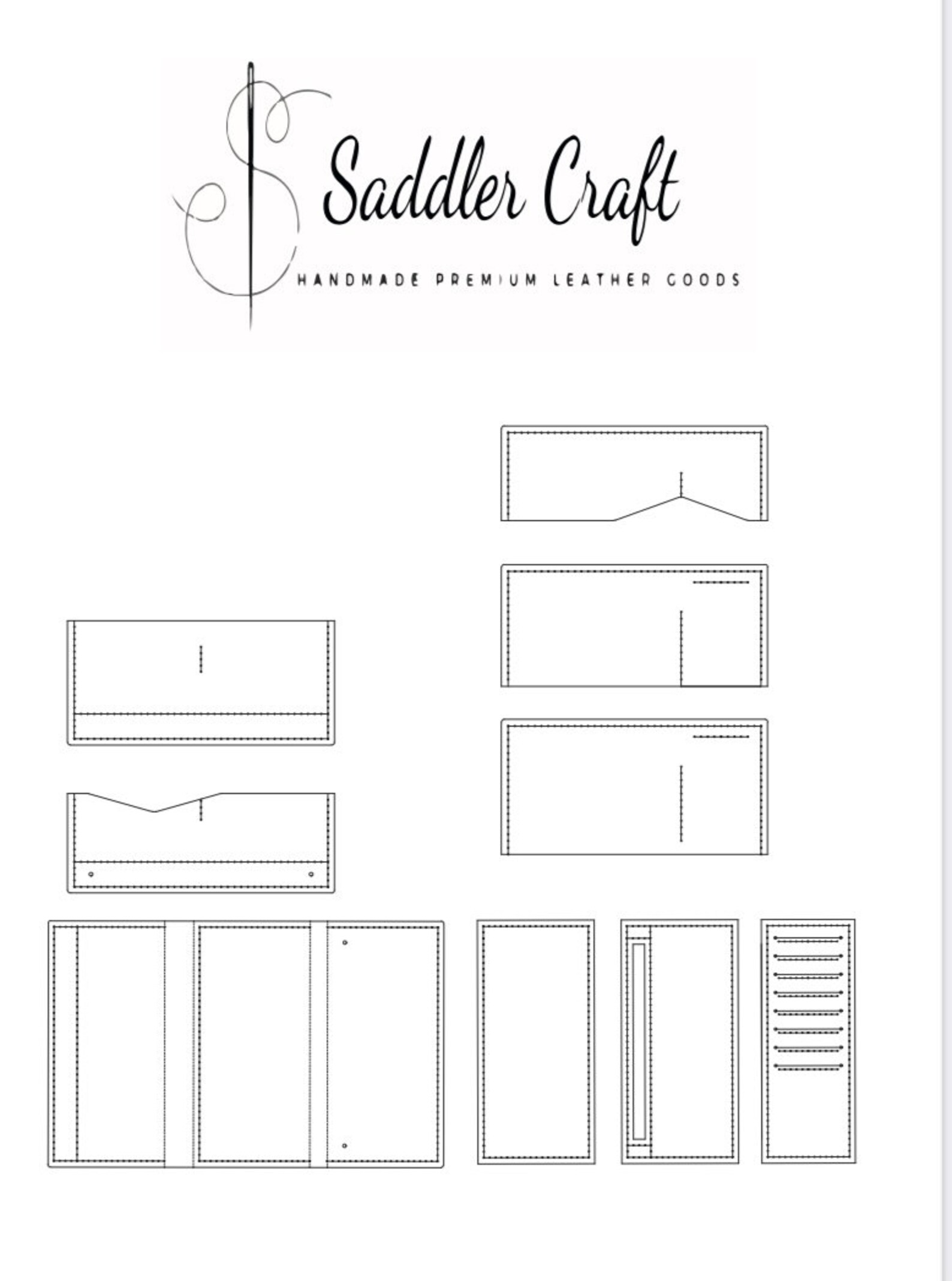 Trifold Pasport Long Wallet Pdf Pattern DIY A4 Pattern Long Wallet ...